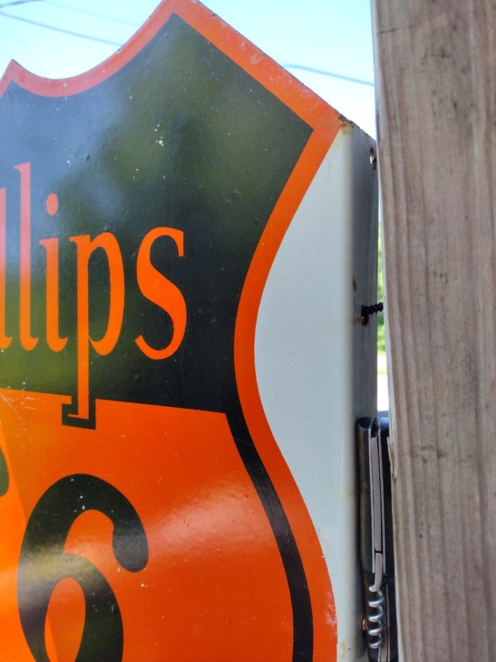Vintage Phillips 66 DSP Shield Sign 19" – Original Veribrite Porcelain ...