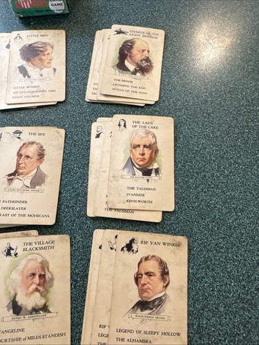 VINTAGE WHITMAN CHILDRENS CARD GAME “AUTHORS” Complete Authors Missing ...