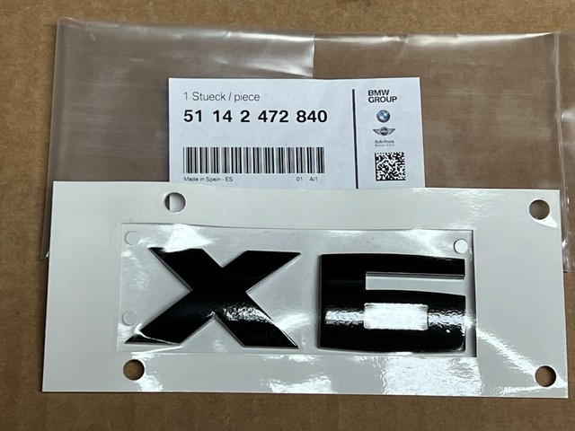 Genuine BMW X6 Logo Lettering Black Emblem Badge 51142472840 for sale ...