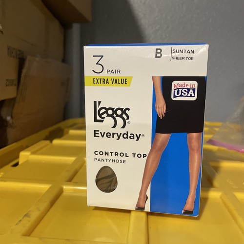 NEW L'eggs (3 Pair) Everyday Control Top Pantyhose. SUNTAN Q00J96 B | eBay