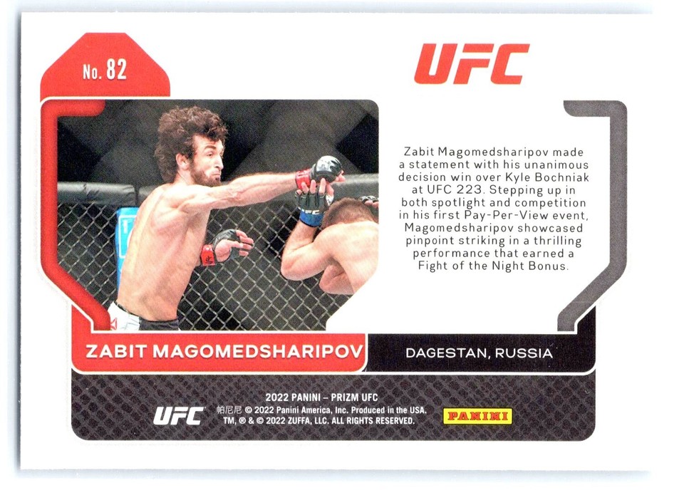 2022 Panini Prizm UFC #82 Zabit Magomedsharipov | eBay