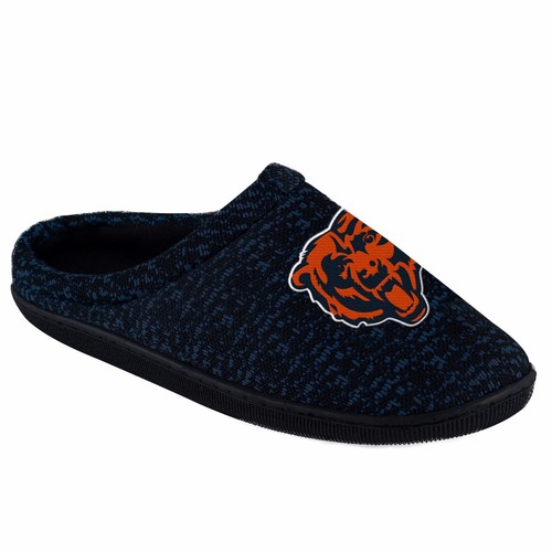 Football Poly Knit Cup Sole Slippers House Shoes Slide On New - Pick ...