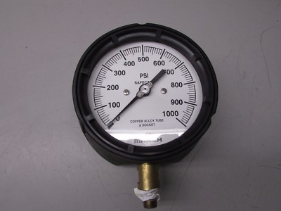 Marsh Safecase P0168 Gauge 0-1000psi 4.5 PROC 1/4'' Bottom Conn. | eBay
