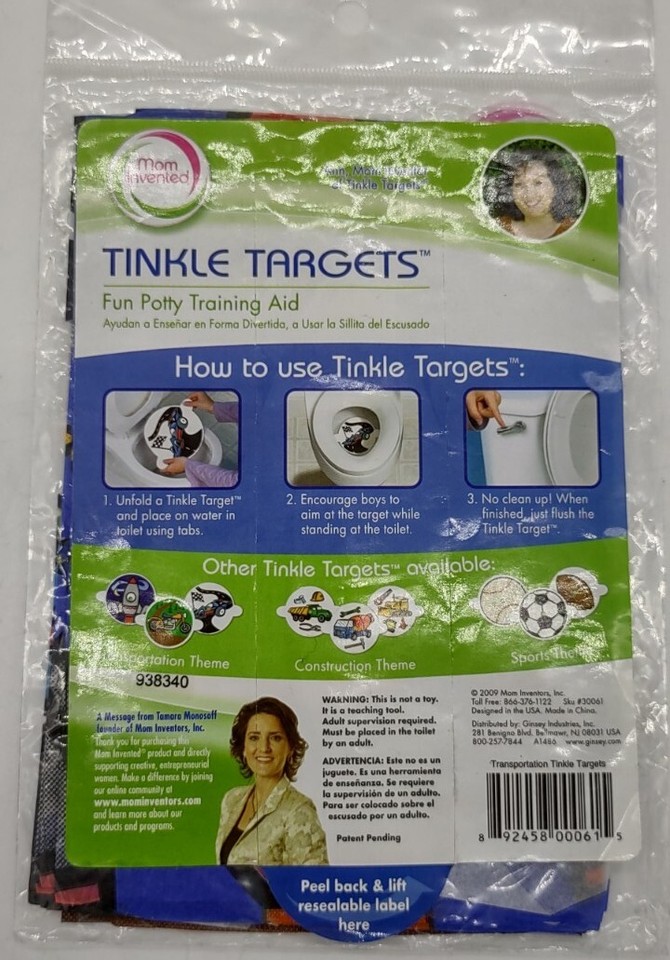 Tinkle Targets Potty Training 15 pk Assorted Themes New | eBay
