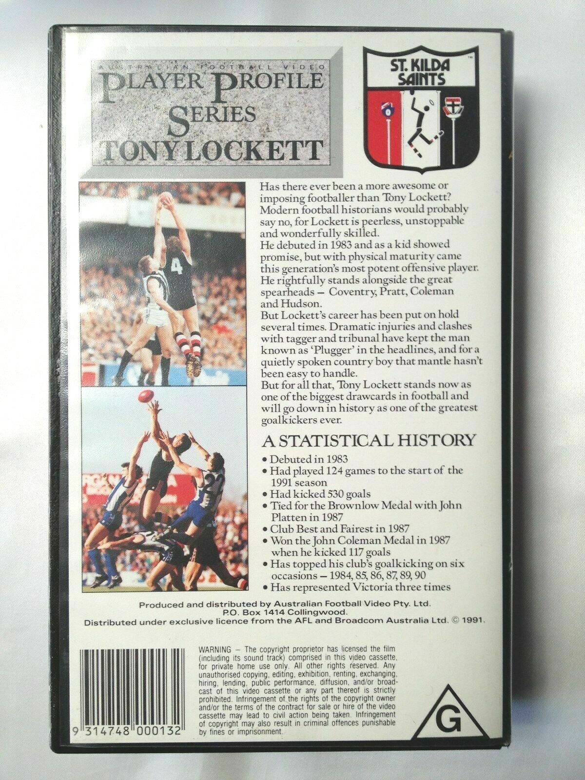 PLUGGER ~ TONY LOCKETT ~ ST KILDA ~ SYDNEY SWANS ~ RARE VHS VIDEO | eBay