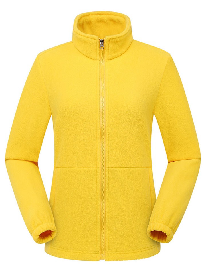 Women Ladies Fleece Jacket Full Zip Up Warm Classic Micro Fleece Anti ...