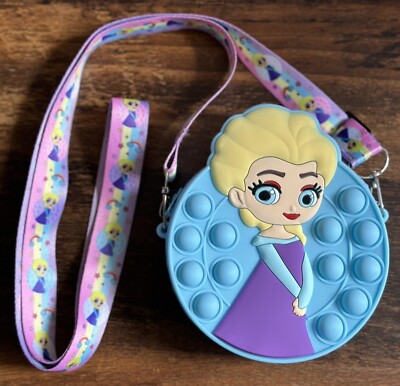 Little Girls Purse Frozen’s Princess Elsa Pop it Fidget Bag | eBay