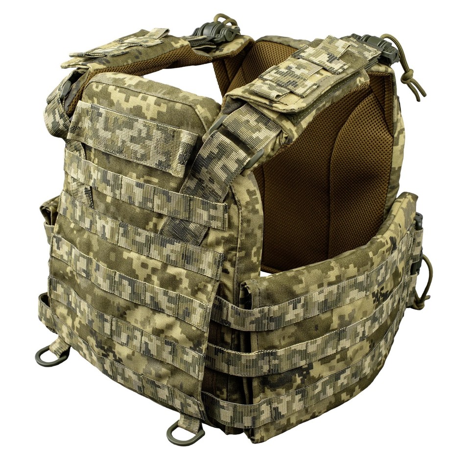 Ukrainian ELEMENTAL ARMOR NIR plate carrier body pouches camo MM14 ...