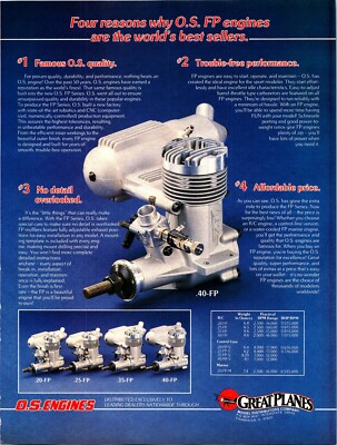 OS Engines .40 FP RC Engine Print Ad Wall Art Decor Ephemera | eBay