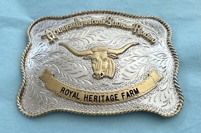 Huge Vintage Houston Livestock Show Rodeo Royal Heritage Farm Trophy ...