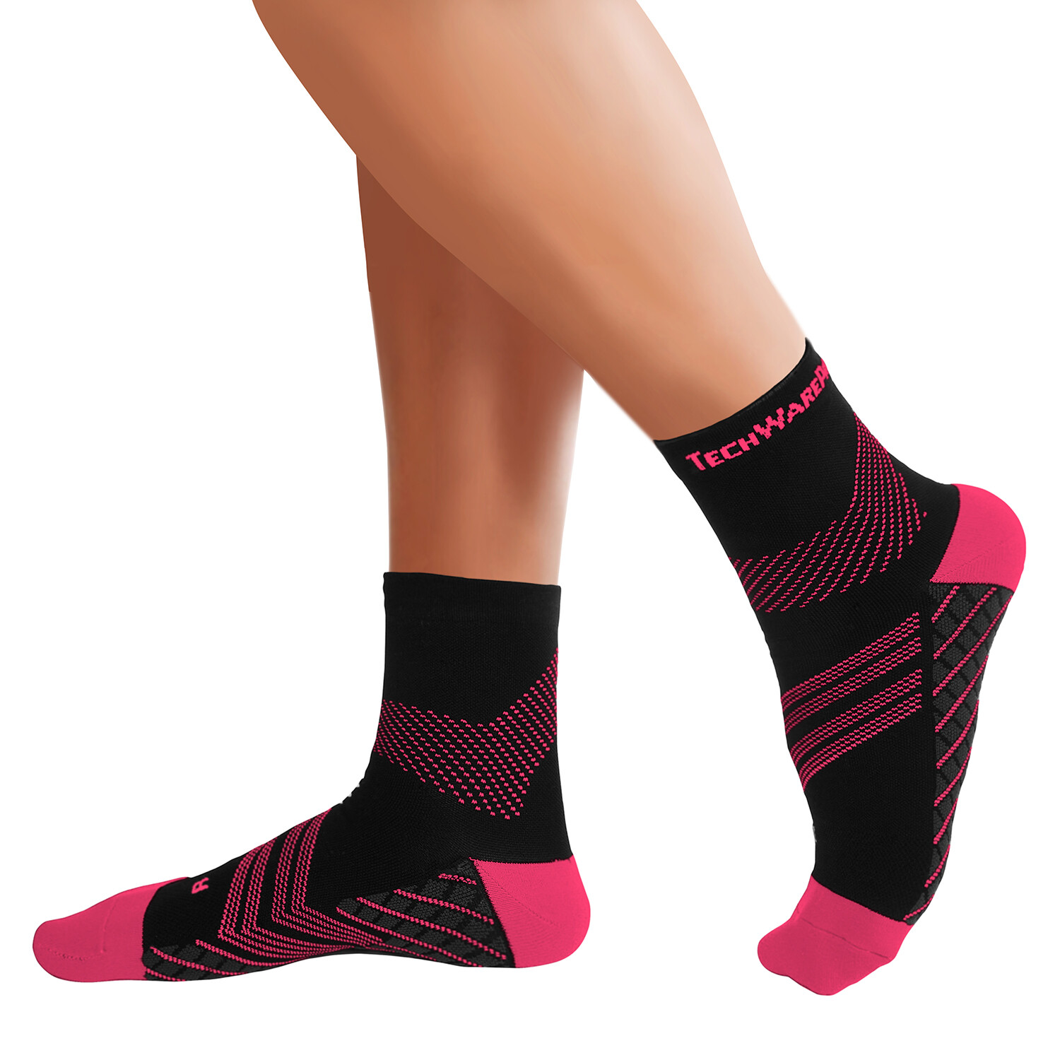 TechWare Pro Therapy Grade Cushion Compression Sock - 4 Sizes - Unisex ...