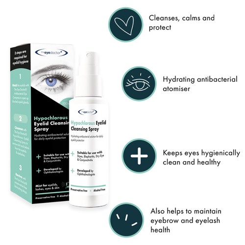 The Eye Doctor Hypochlorous Eyelid Cleansing Spray 100ml MGD ...