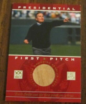 George HW Bush SR 41 2002 Topps Presidential First Pitch Memorial ...