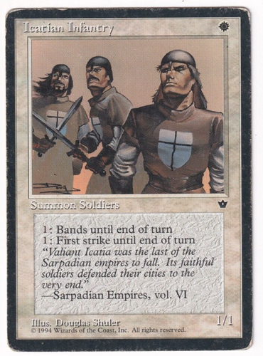 Icatian Infantry Fallen Empires #7C Magic The Gathering 1994 MTG Single ...