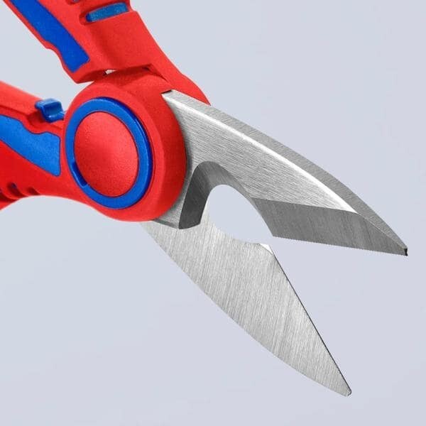 KNIPEX • Electrician Shears w/ Crimp Area & Belt Clip/Sheath • #95 05 ...