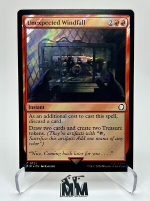 MTG Unexpected Windfall ~ Surge Foil ~ PIP *0721* NM-M | eBay