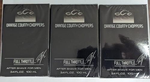 LOT OF 3 - ORANGE COUNTY CHOPPERS FULL THROTTLE AFTER SHAVE FOR MEN 3.4 ...