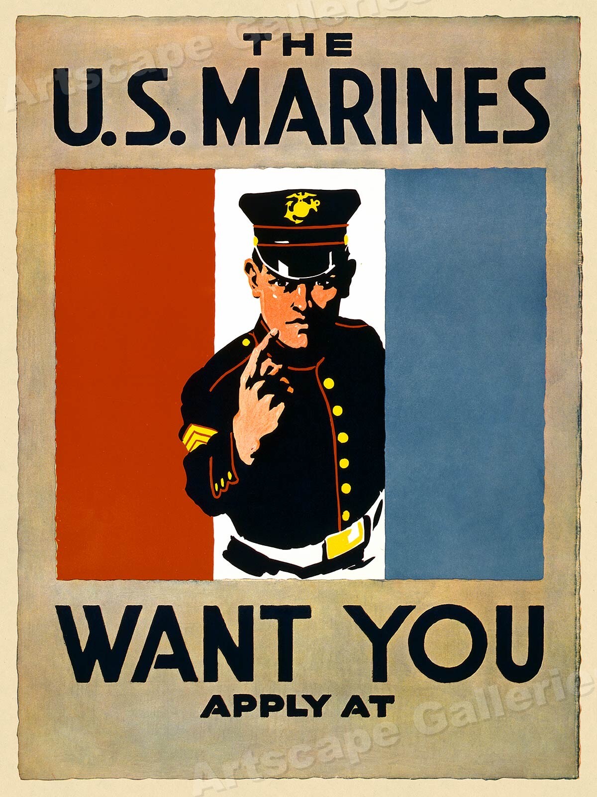 1914 "US Marines Want You!" WWI USMC Recruiting Poster - 18x24 | eBay