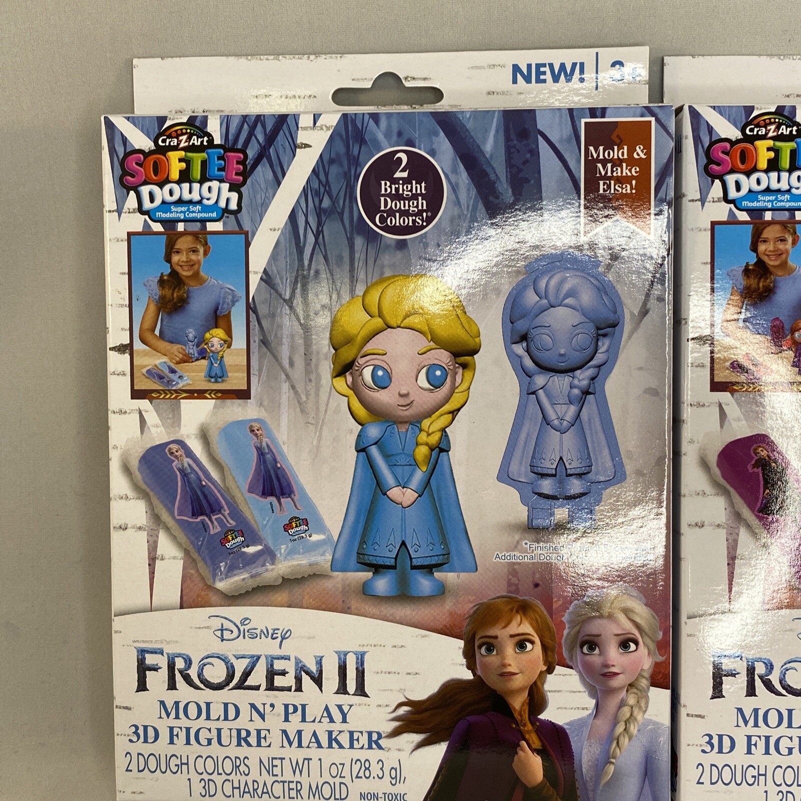 Disney Frozen II Cra-Z-Art Mold N' Play 3D Figure Maker Elsa & Anna set ...