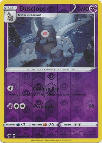 Reverse Holo Dusclops 070/185 Uncommon Vivid Voltage Pokemon TCG | eBay