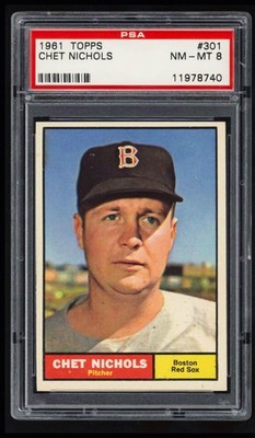 1961 Topps Chet Nichols PSA 8 NM-MT #301 Baseball Card | eBay
