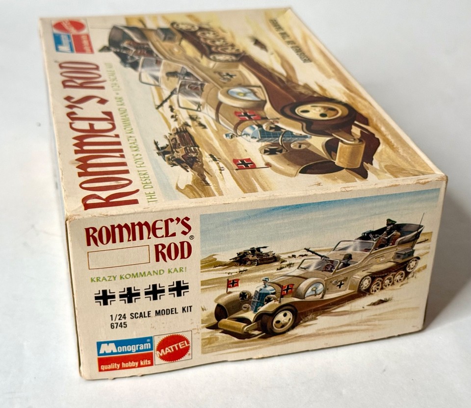 1st issue 1969 Rommel’s Rod Monogram Mattel 1/24 Tom Daniel Model Kit ...