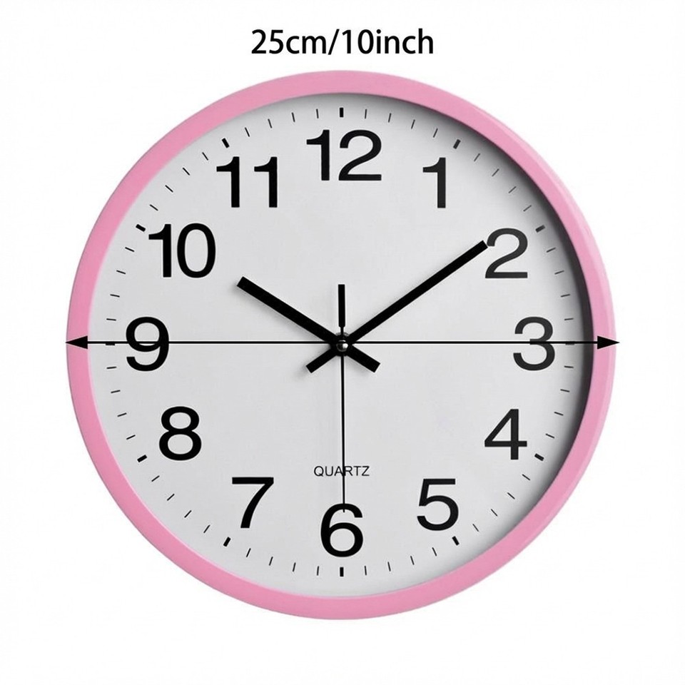 10in Wall Clock Non-ticking Non-ticking Quartz Movement Silent ...