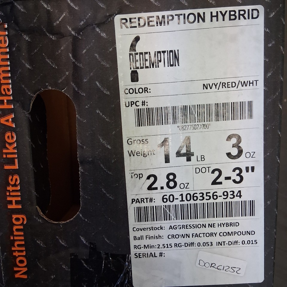 Hammer Redemption Hybrid 1ST QUALITY bowling ball 14 LB. new in box ...