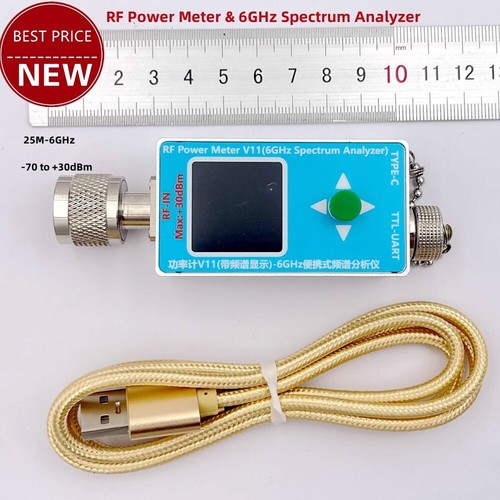 RF Power Meter V11 & 6GHz Spectrum Analyzer + Type-C Cable + SMA ...