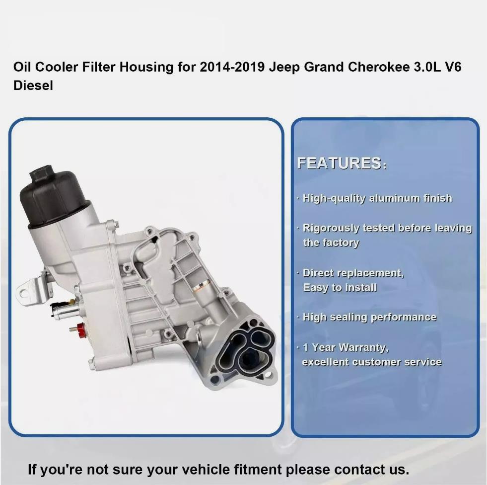 68525212AA Oil Cooler Filter Housing For Jeep Grand Cherokee 2014-2019 ...