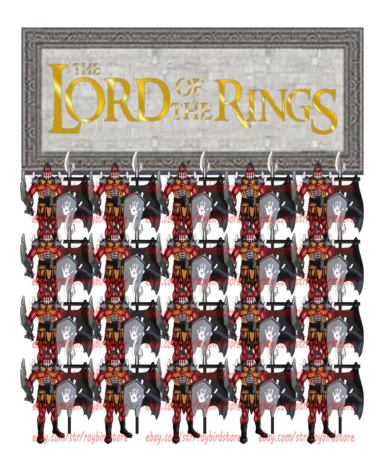 20PCS Lord Of The Rings Isengard Armour Uruk-hai 4cm Little Figure DIY ...