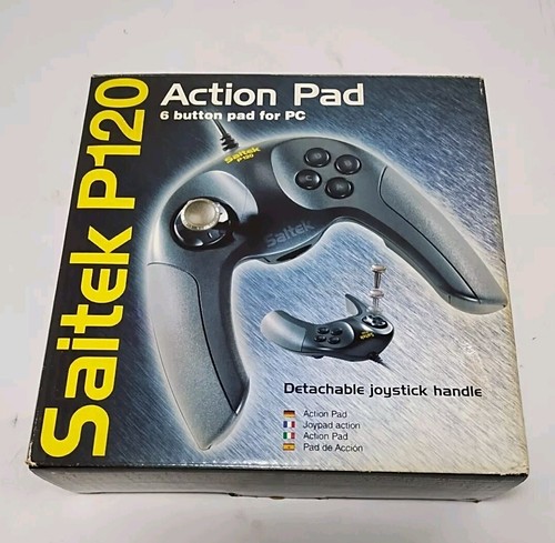 Saitek P120 6-Button PC Action Pad Game Controller Computer Detachable ...