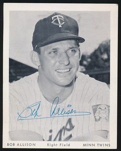 1961-1964 Twins Team Issue 4"x 5" -BOB ALLISON (Minnesota Twins) | eBay