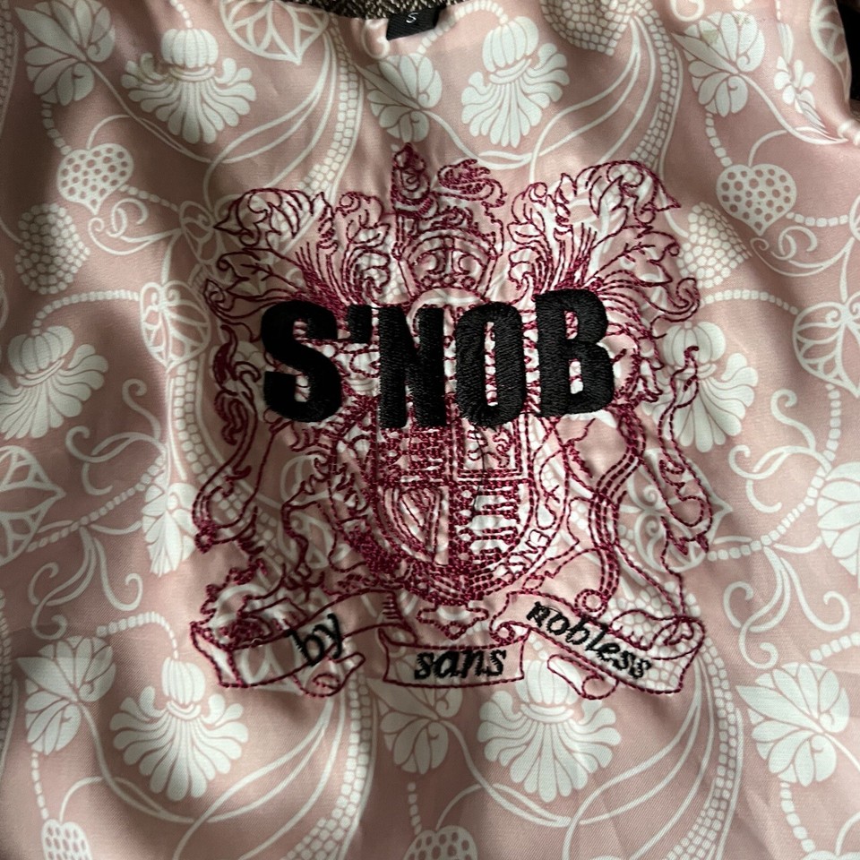 S‘ Nob Snob By Sans Noblesse 2 Piece Suit Blazer Skirt Wool Blend Small ...