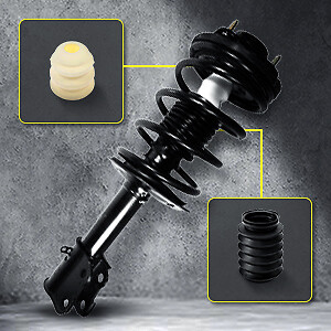 4pcs Front Struts Springs Rear Shock Absorbers For 2001-2010 Chrysler ...