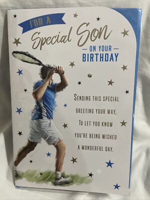 Special son birthday card / Birthday Card For Son / tennis card for son ...