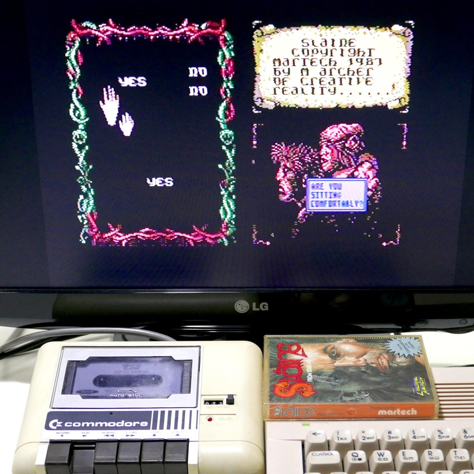 SLAINE Game Cassette 😊 Commodore 64 128 Tape Game Martech ⭐⭐⭐⭐ | eBay