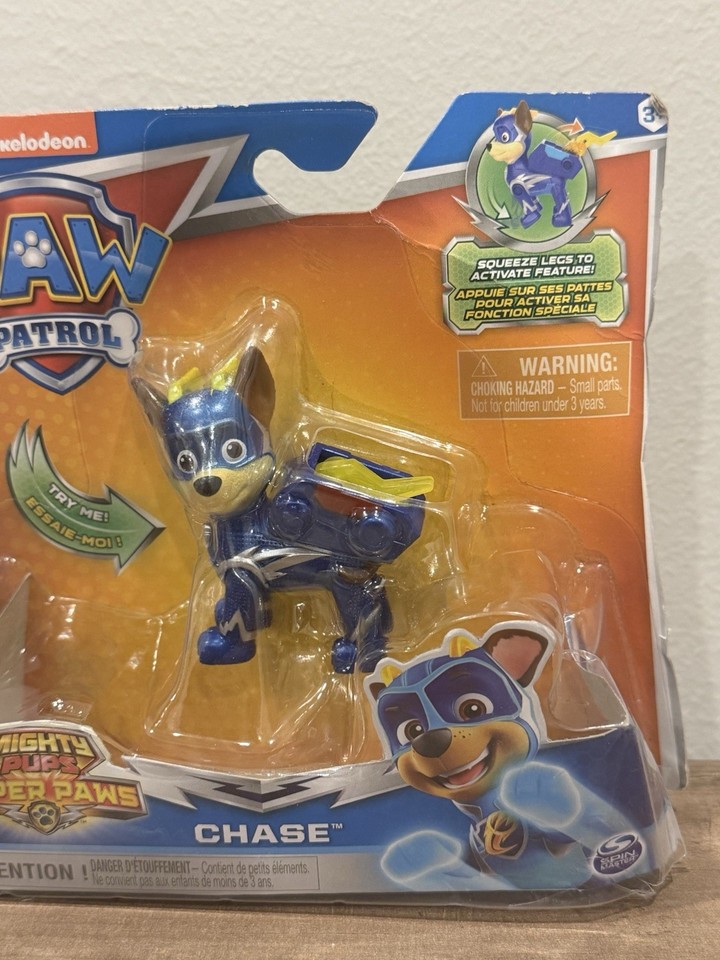 Nickelodeon Paw Patrol Mighty Pups Super Paws "Chase" Figure (NIB ...