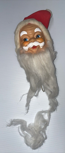 VTG 1970's Santa Doll Head Plastic Head Christmas Decoration Made in ...