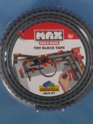 Max Build More Toy Block Tape 2m/6.5 ft Gray | eBay