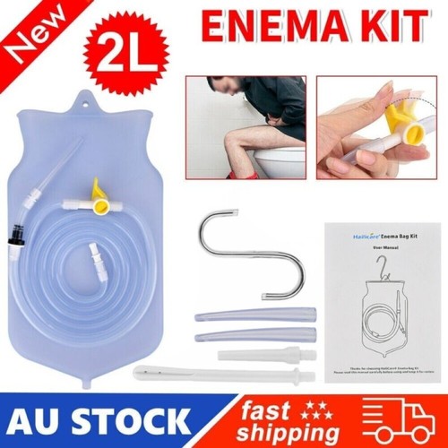 2L Reusable Medical Grade Silicone Enema Bag Kit Colonic Irrigation ...