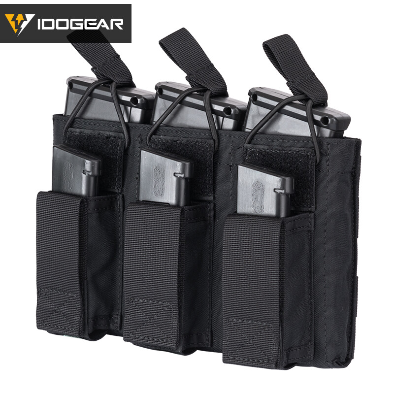 IDOGEAR Tactical Magazine Pouch Mag Carrier Triple Open MOLLE 5.56 ...