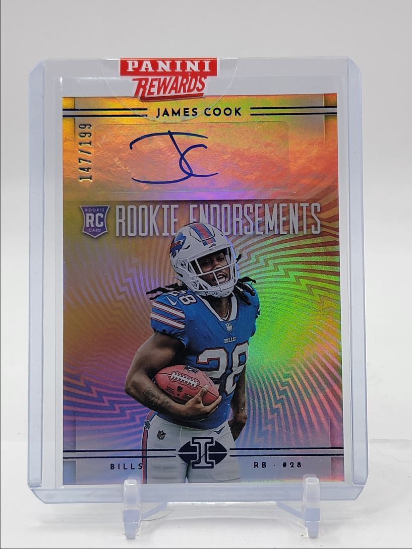 JAMES COOK 1 2022 ILLUSIONS ROOKIE ENDORSEMENT AUTOGRAPH RC AUTO /199 ...