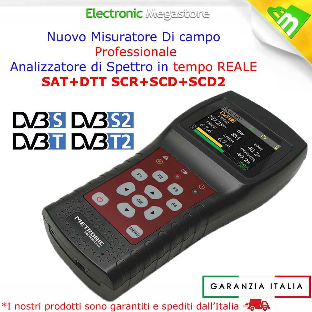 MISURATORE DI CAMPO TV/SAT CON ANALIZZATORE DI SPETTRO IN TEMPO REALE ...