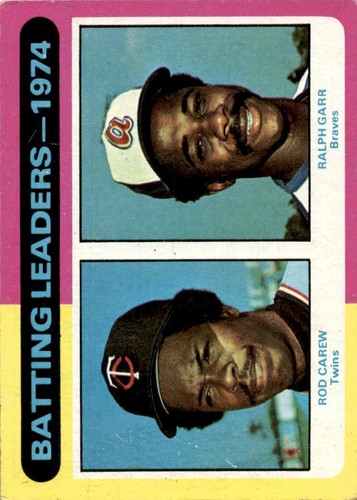 1975 Topps #306 1974 Batting Leaders (Rod Carew / Ralph Garr) Free S&H ...