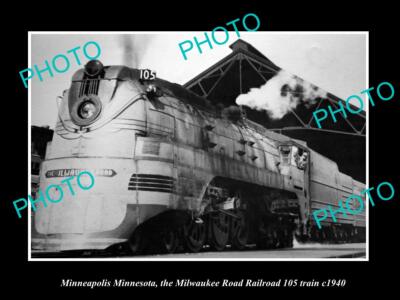 OLD HISTORIC PHOTO MINNEAPOLIS MINNESOTA MILWAUKEE ROAD RAILROAD 105 ...