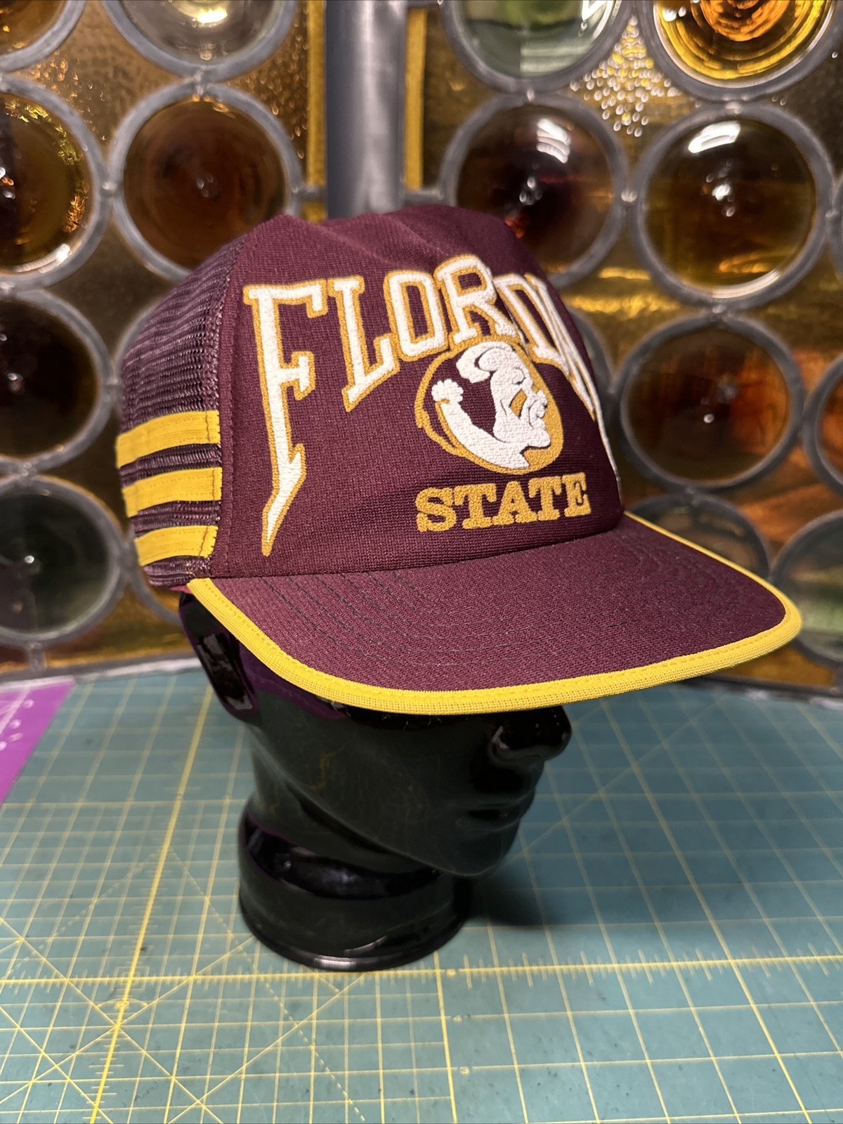 Vintage 3 Stripe Florida State Seminoles FSU Trucker … - Gem