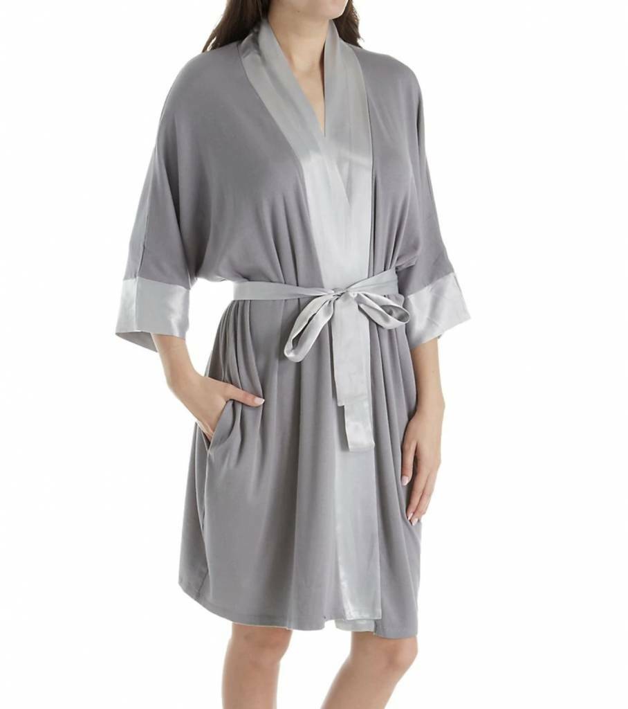 PJ Harlow Knit Robe With Pockets And Satin Trim Shala - PJSR6RSIZED ...