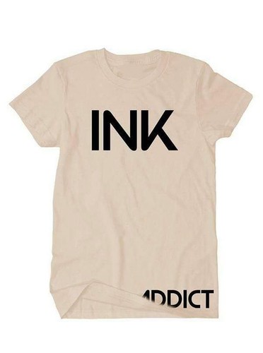 BRAND NEW InkAddict INK Tee Shirt TAN / BLACK SMALL-3XLARGE TATTOO ...