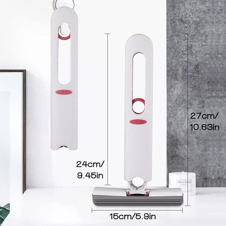 Portable Self-Squeeze Short Mop, Mini Lazy Hand Wash-Free Strong ...